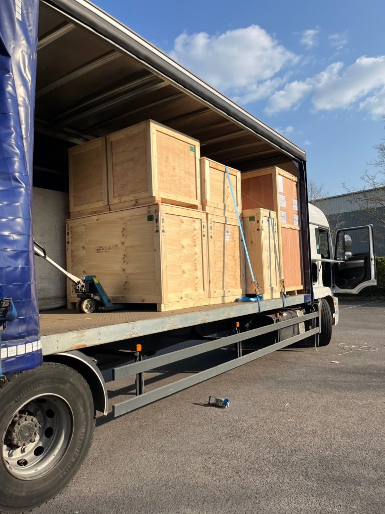 One of several truckloads of pre-built and configured SRT-MDA System ...